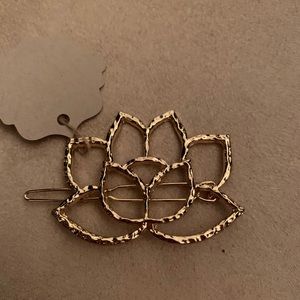 Accessories | Sacred Lotus Hair Pin In Gold | Poshmark